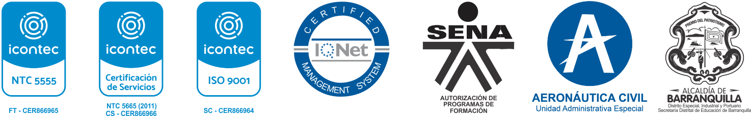 LOGOS CERTIFICACIONES Y APROBACIONES | EATI Escuela de Aviación y Turismo